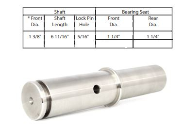 Upper Bearing Shaft Repair Kit for Hobart 5216 Meat Saws